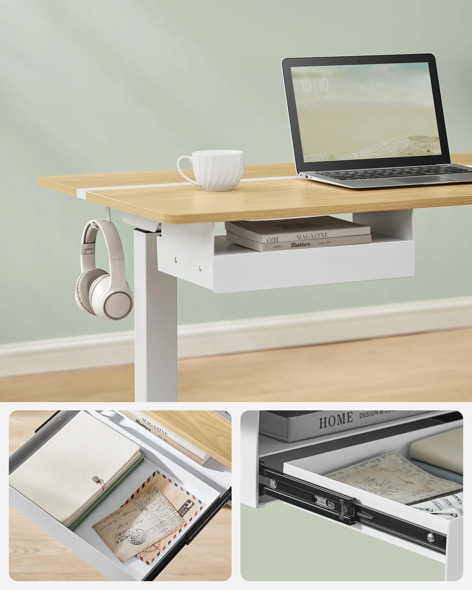 VASAGLE Home Office Smart Table - Ergonomic & Adjustable
