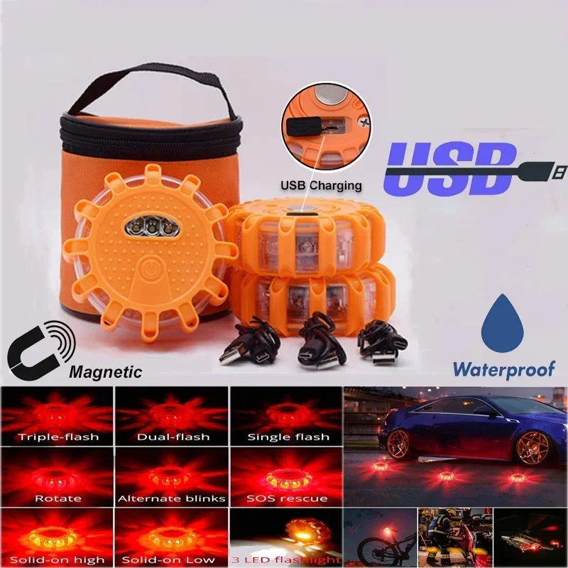 Smart LED Traffic Flares - Emergency Lights for Safety