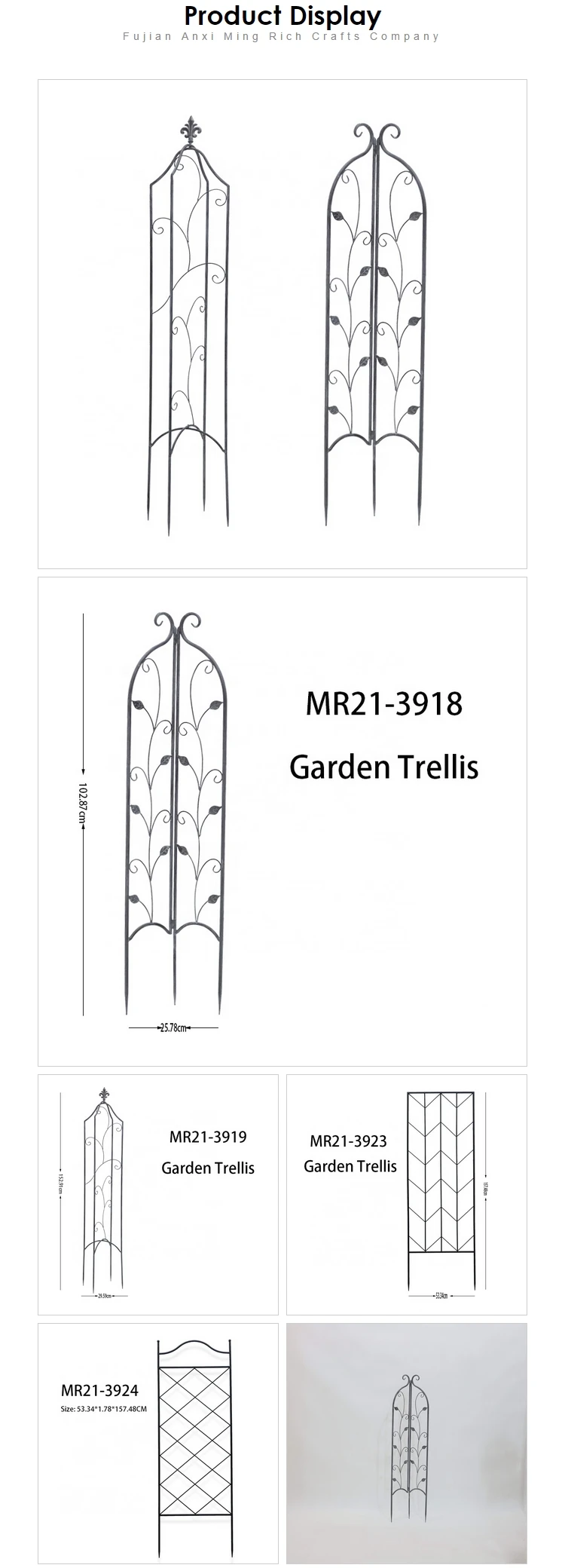 Expanding Metal Garden Trellis With Leaves Plant Support Garden Plant ...