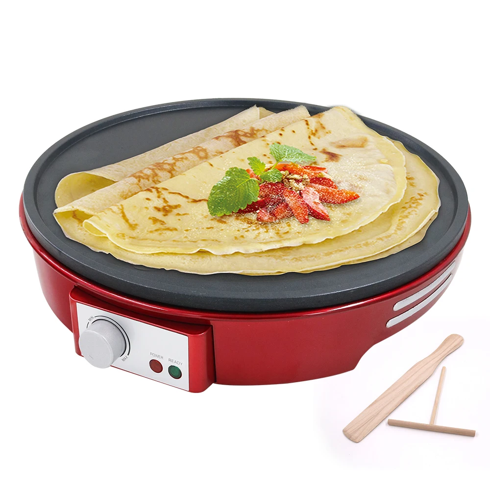 12" Retro Series Automatic Crepe Stick Maker With Wooden Spatula and ...