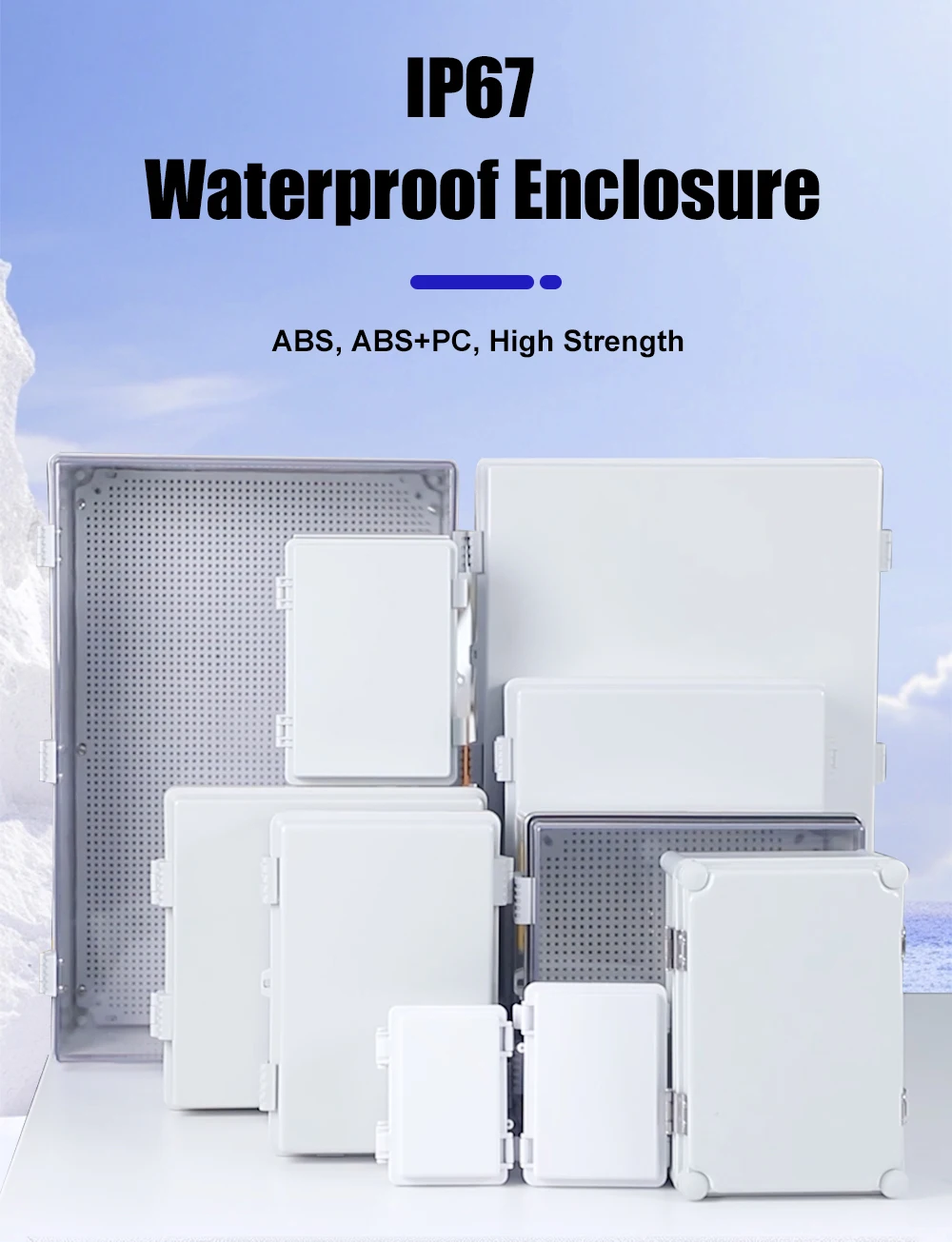 IP67 Hinged Cover Electrical Project Case - Waterproof & Dustproof