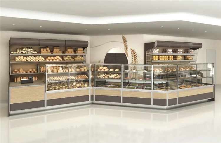Bread Store Bakery Display Stand Kiosk Stand Bakery Counter Furniture ...