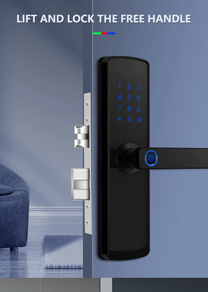 Smart Lock Biometric Intelligent Electronic Fingerprint Smart Lock Door ...