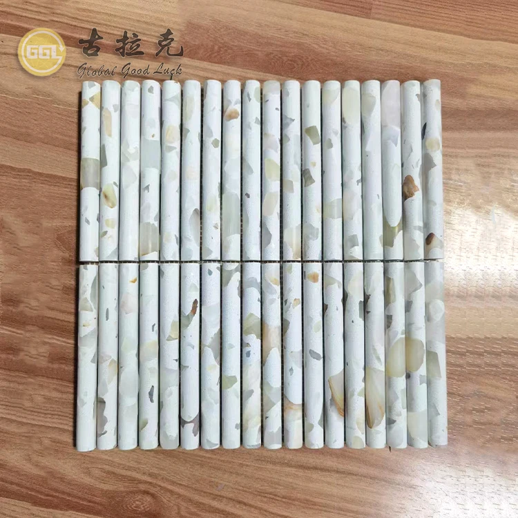 Interior Wall Tiles - Curve Fluted Modern Mini Flute Mosaic