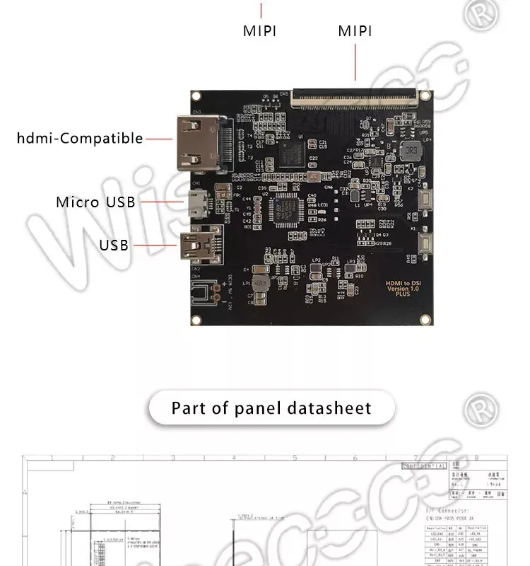 60 Pin Display Mipi High Resolution 806 PPI 5.5 Inch LCD