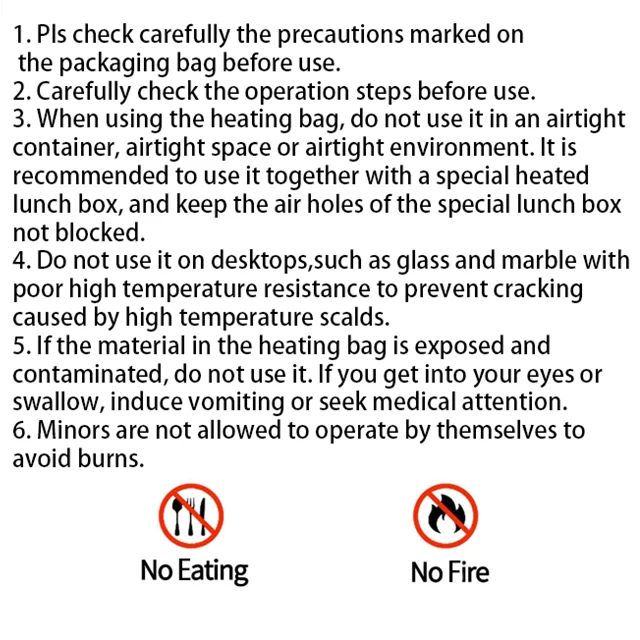 MRE Flameless Heater Bag - Efficient Outdoor Food Heating