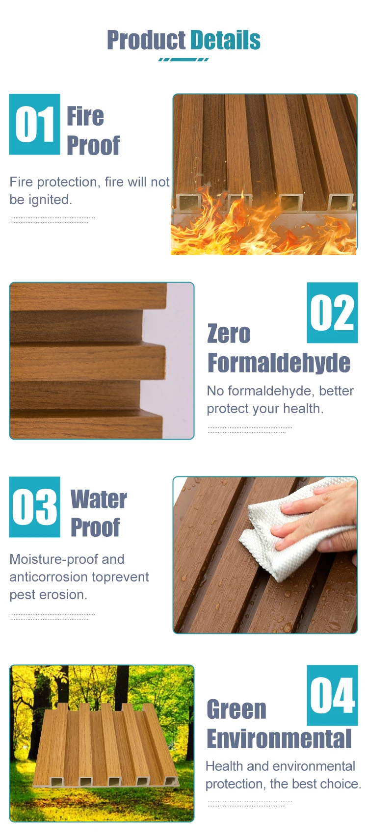 Outdoor Wall Panel Pvc Wall Cladding Exterior Cladding Siding Wood ...