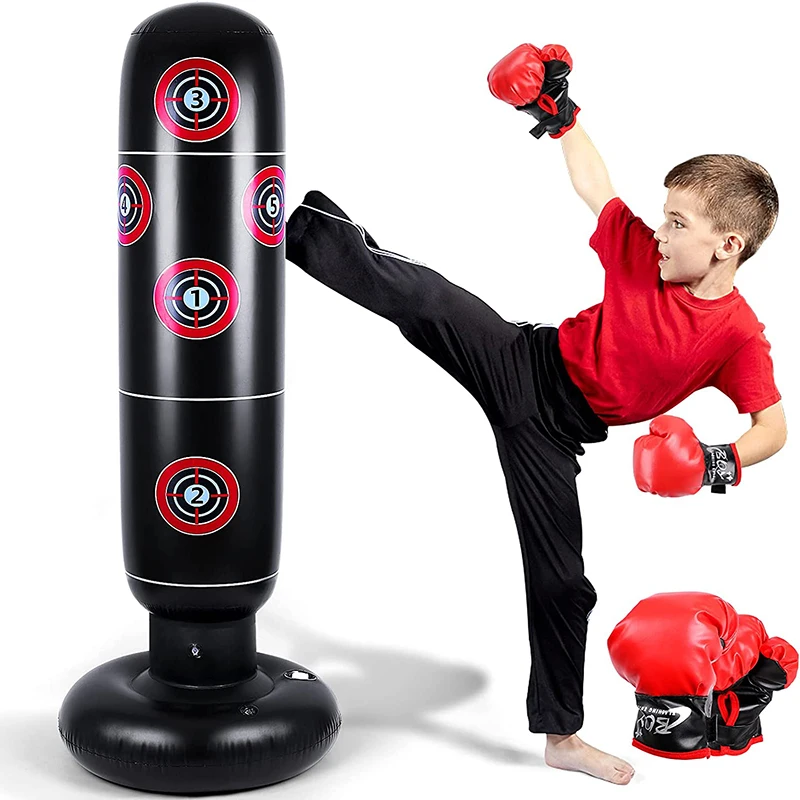 Jumbo Inflables Deportes Boxeo Bolsa 160cm Altura De Torre Juguetes ...