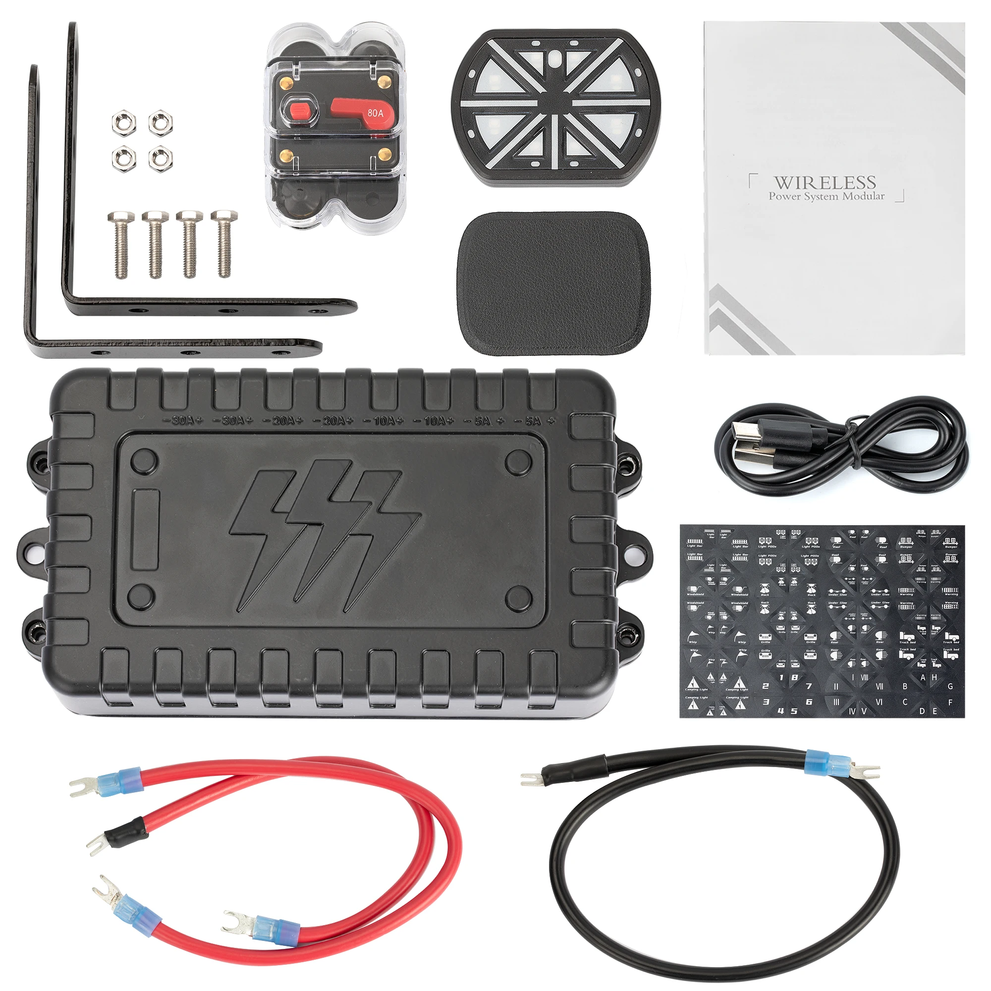 Universal 12V Control Relay Power System Box with LED Switch