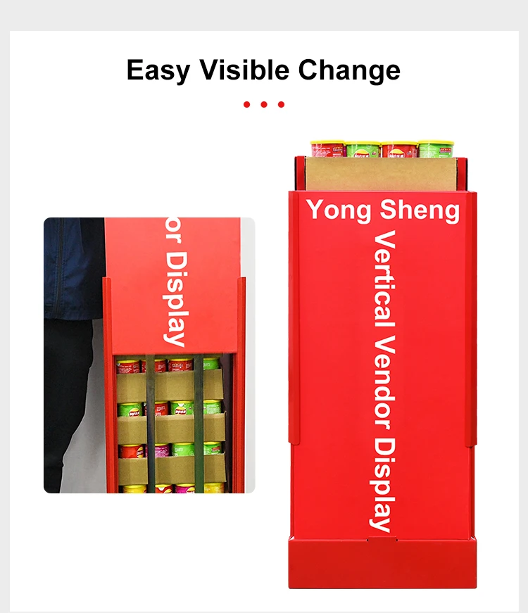 Customized Spring Loaded Auto Lift Display Beverage Vertical Vender For ...