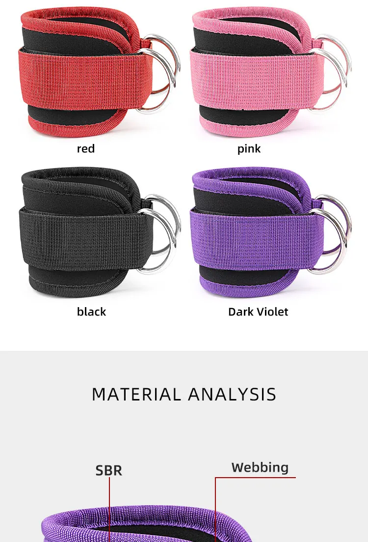 Adjustable D-Ring Ankle Strap - Muscle Trainer for Fitness