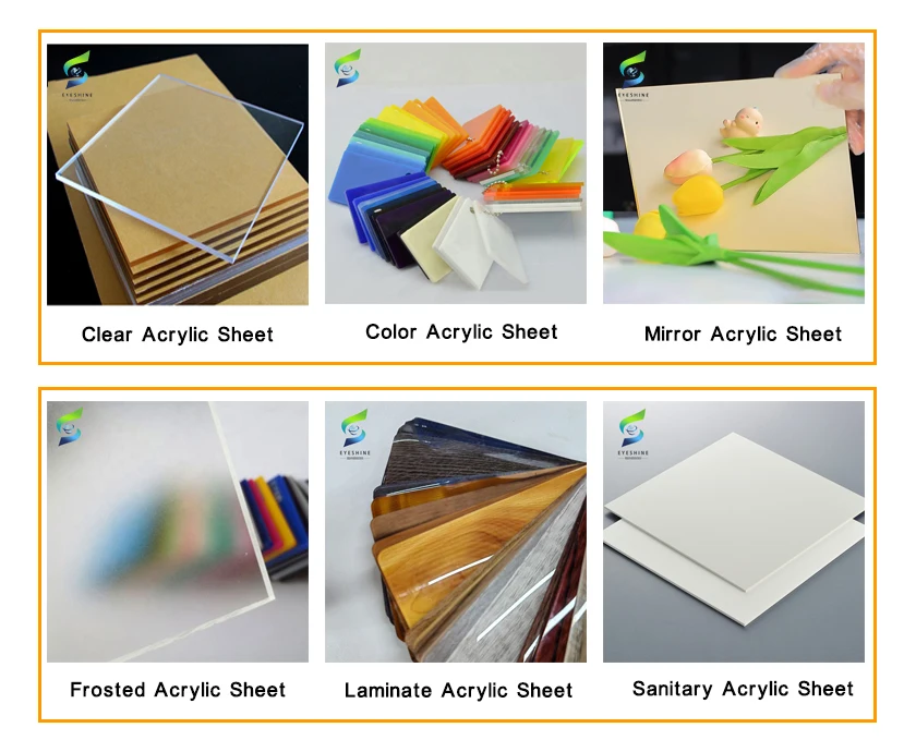 Eyeshine Sublimation 8x4 Feet 3mm Cast clear Perspex Coloured Acrylic ...