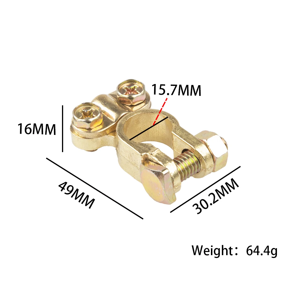 Heavy-Duty Brass Battery Terminal Block Positive and Negative Crimp ...