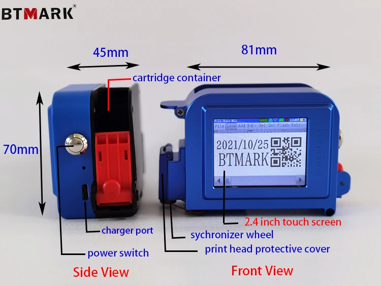 BTMARK Mini Printer - Portable Inkjet for Box Logo Printing