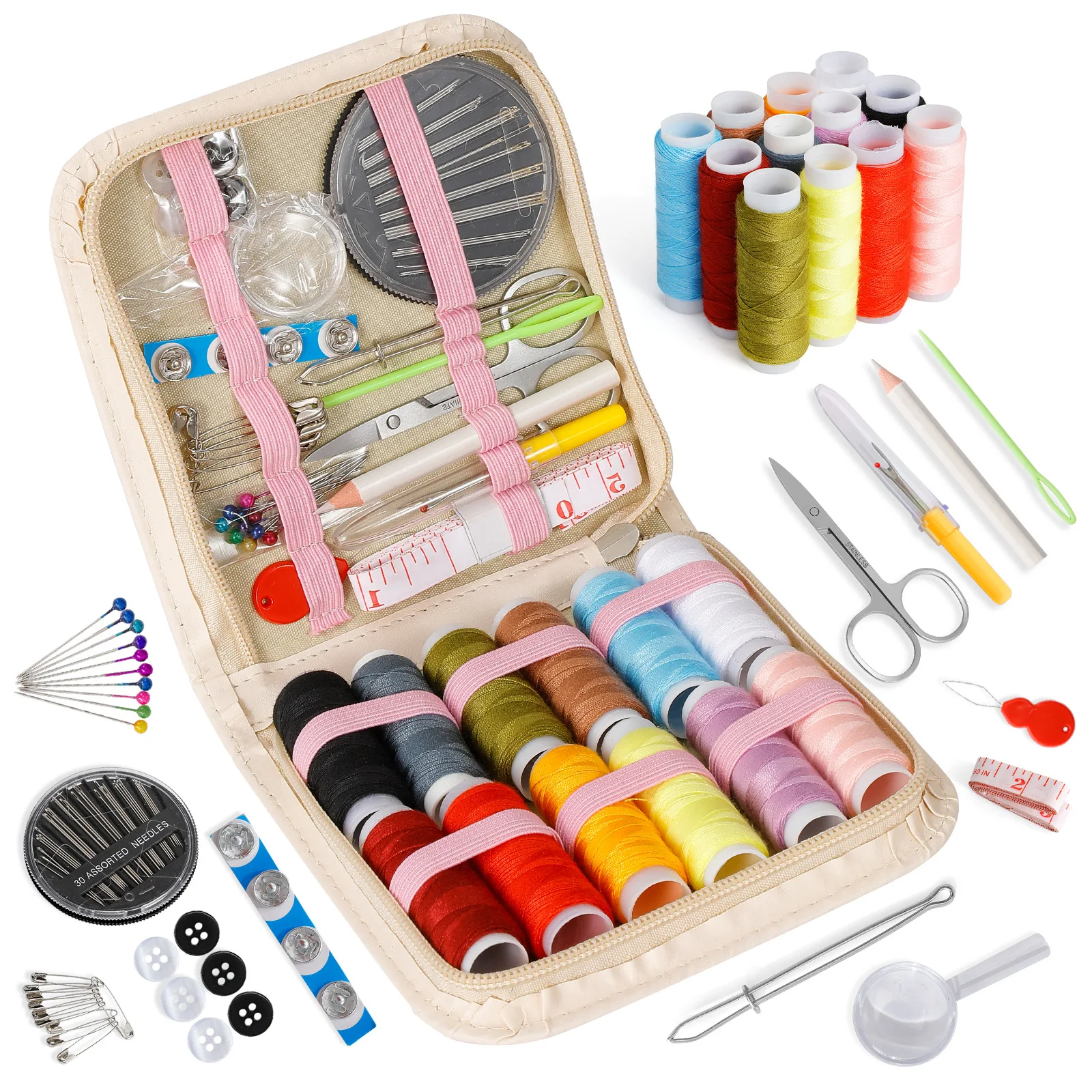 Mini Travel Sewing Kit Basic Sewing Kit for Beginners Emergency Filled ...