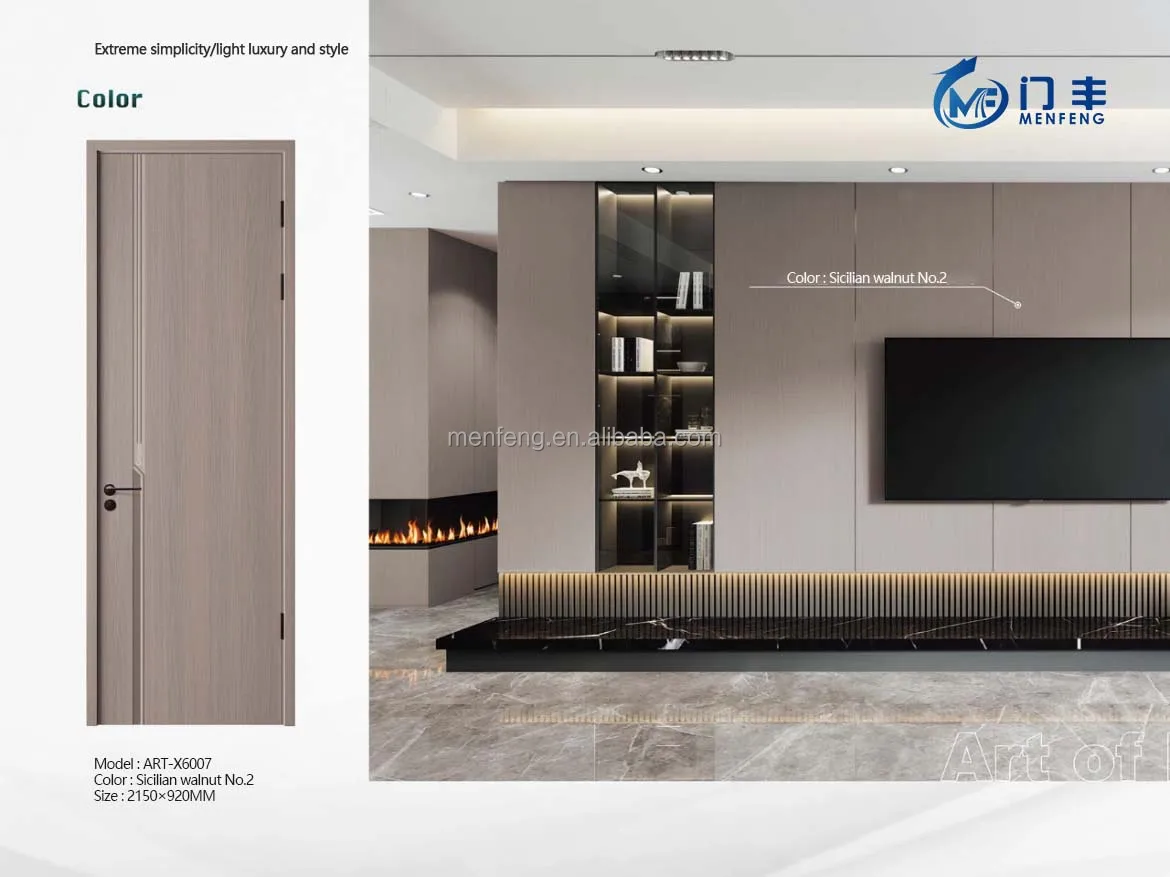 Superior Quality Luxury Design Bedroom Bathroom Entry Wooden Melamine ...