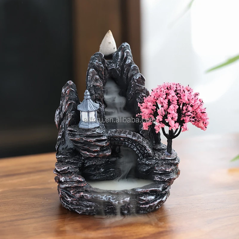 2023 Ceramic Mini Backflow Incense Burner Stick Holder Resin Handmade ...