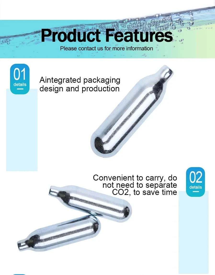 Small Portable CO2 Cylinders - 8g Carbon Dioxide Cartridges