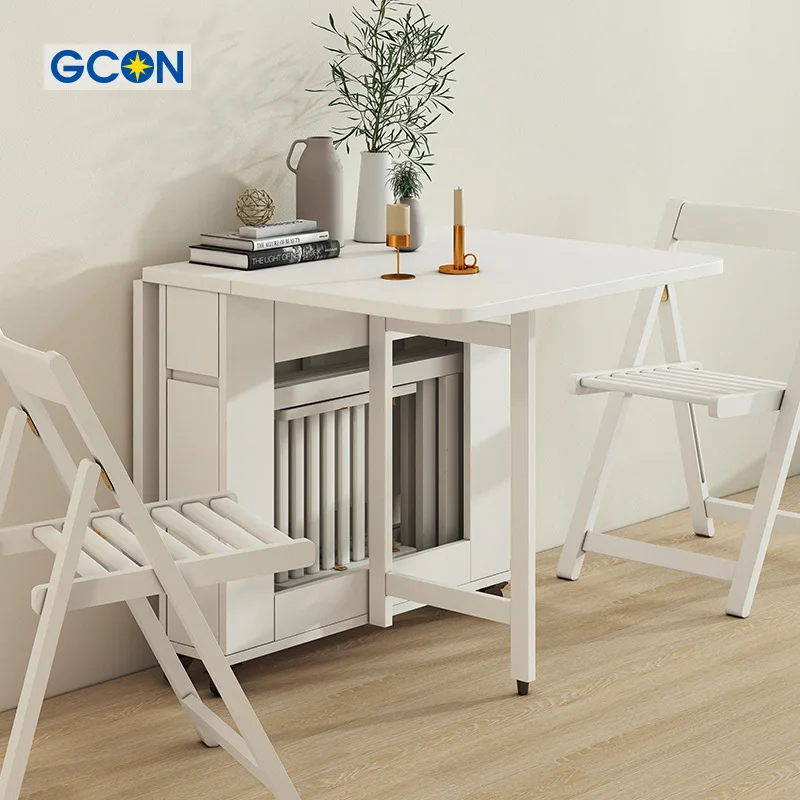 Folding Dining Table - Space-Saving Solid Wood Furniture