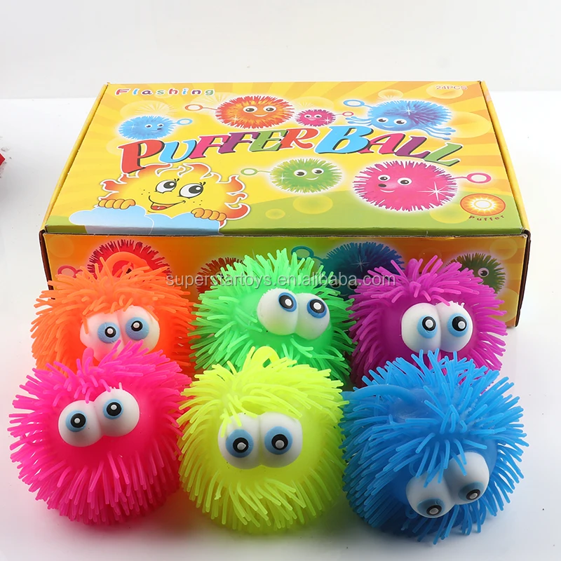 Superstar Puffer Ball With Bulging Eyes Eye Pop Out Puffer Squeeze Ball ...