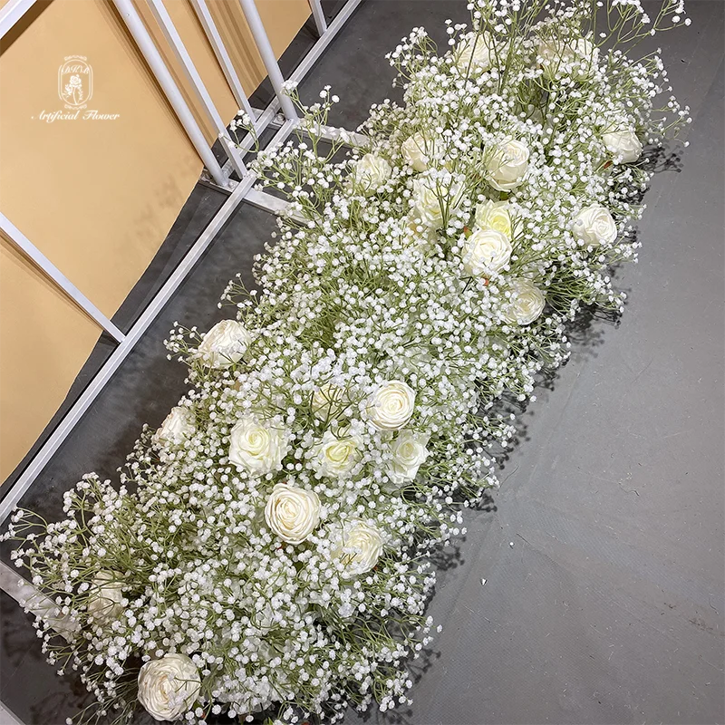 Customized Artificial Runner Flowers Butterfly Orchid Wedding Table ...