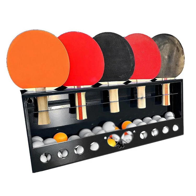 Jh-mech Table Tennis Storage Rack Holds 5 Paddles And Countless Balls ...
