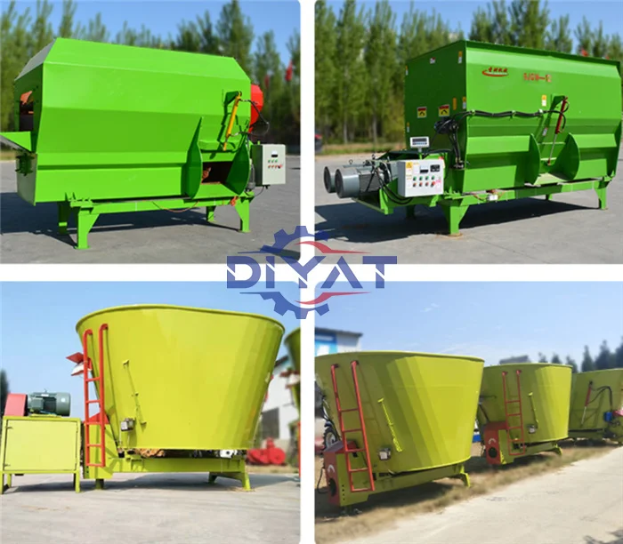 Horizontal Farm Cow Cattle Feed Tmr Feed Mixing Machine Cattle Breeding ...