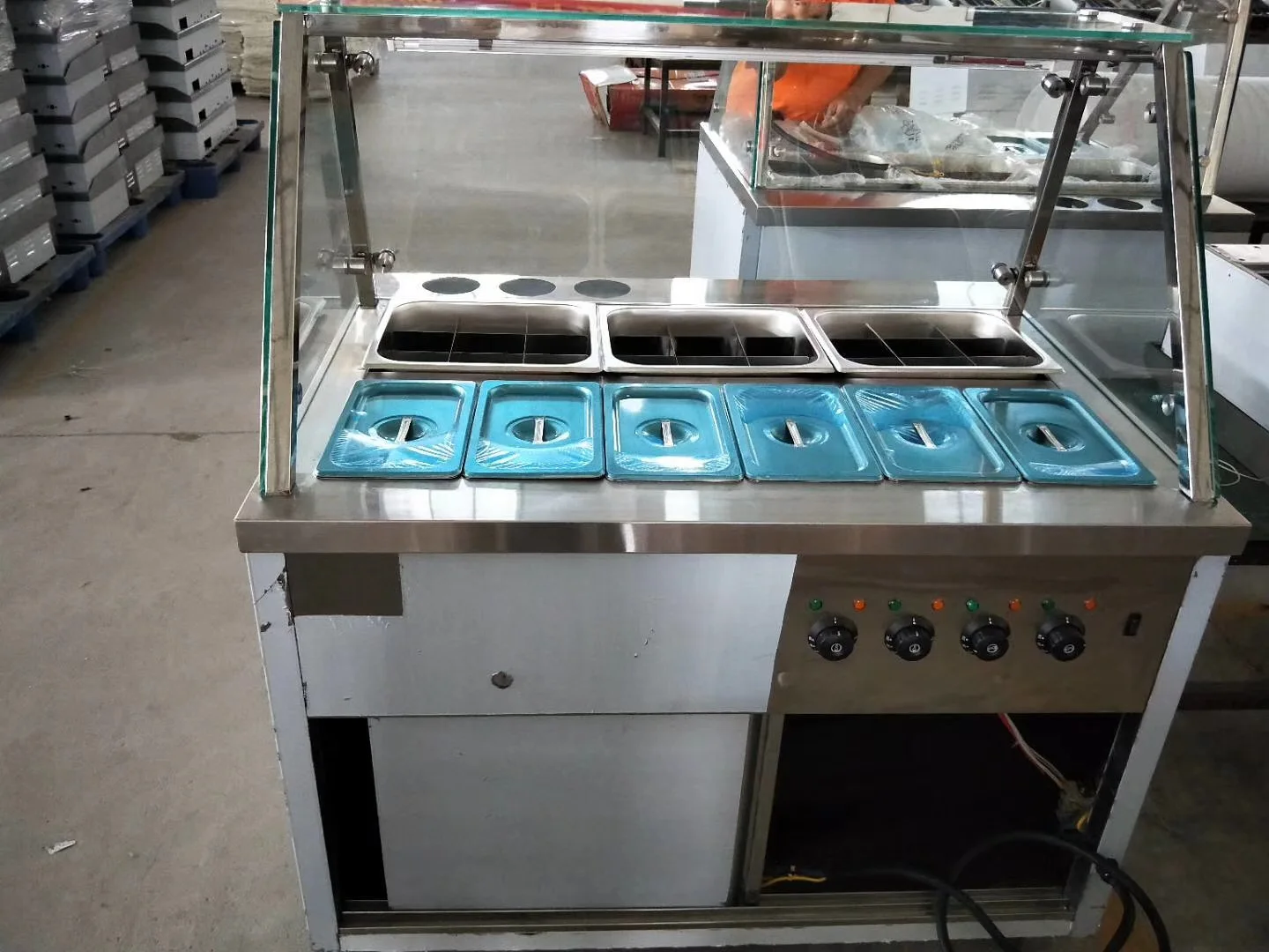Refrigerated Countertop Chiller Display Catering Buffet Cold Salad Bar ...