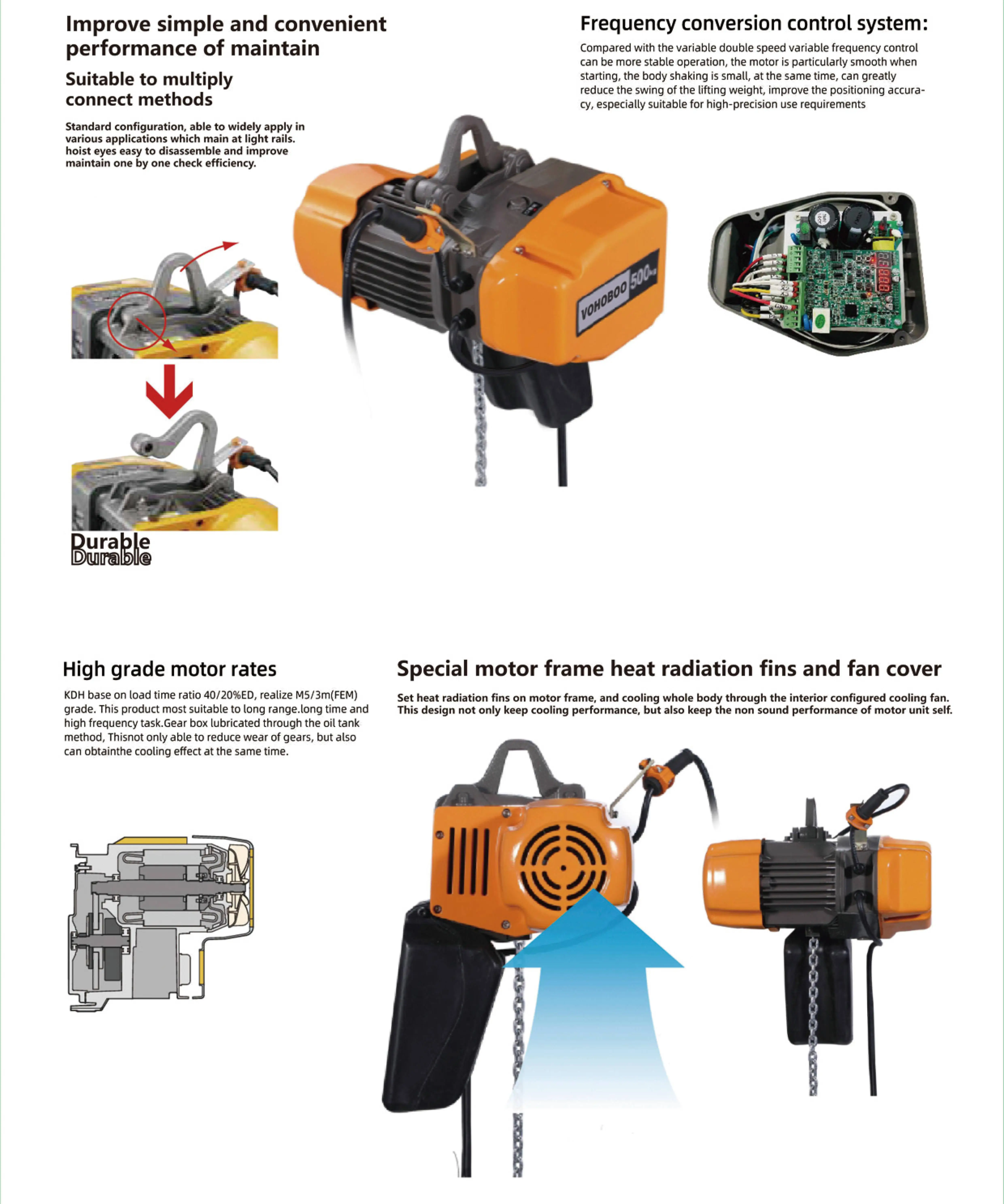 2026 New Product 500kg 1000kg High Performance EQ Type Electric Chain ...
