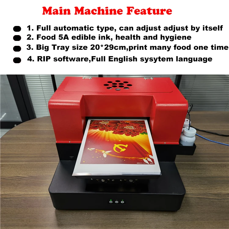Popular Sugar Paper Chocolate Cookies Printer Machine A4 Size Food ...