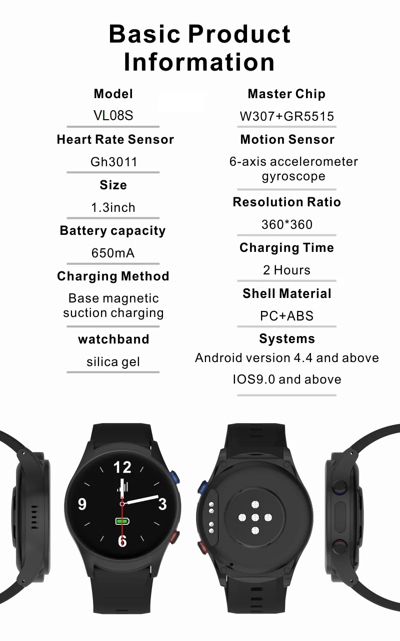 2023 Newest 4g Elderly Gps Smart Watch Vl08s Sos Smartwatch With Sim ...