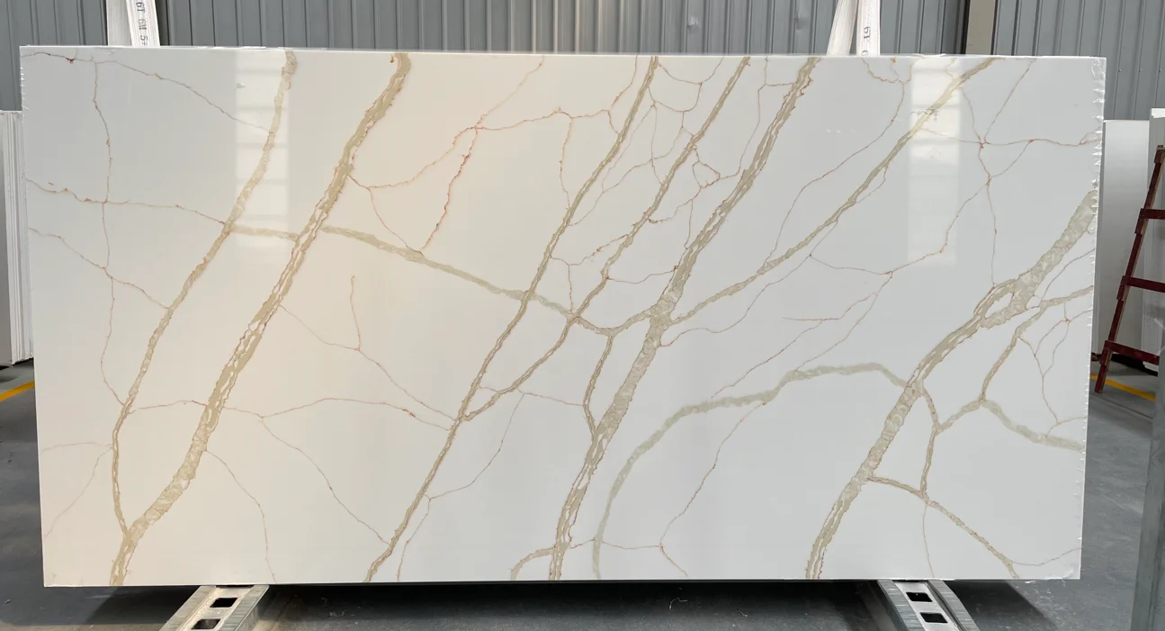 Italian Big Polished Counter Top Thick Artificial Quartz
