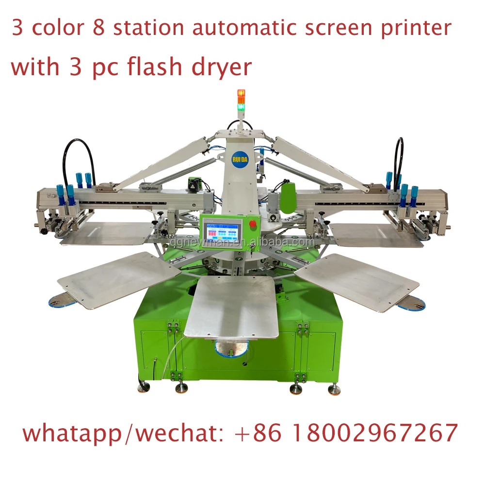 6 Color 14 Station Automatic T-shirt Silk Screen Printing Machine With ...