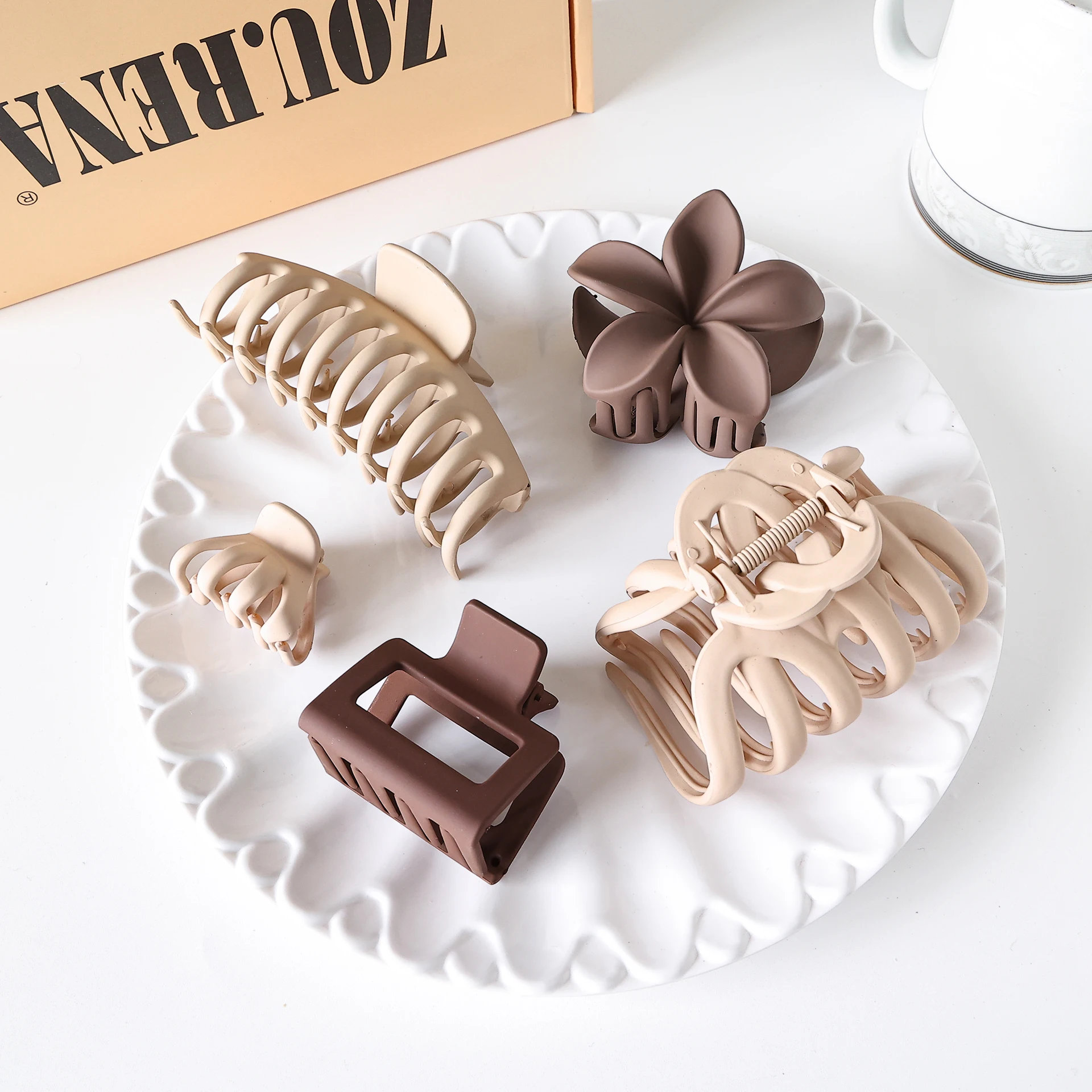 Custom Recycled Plastic Hair Claw Clips - Sustainable & Stylish