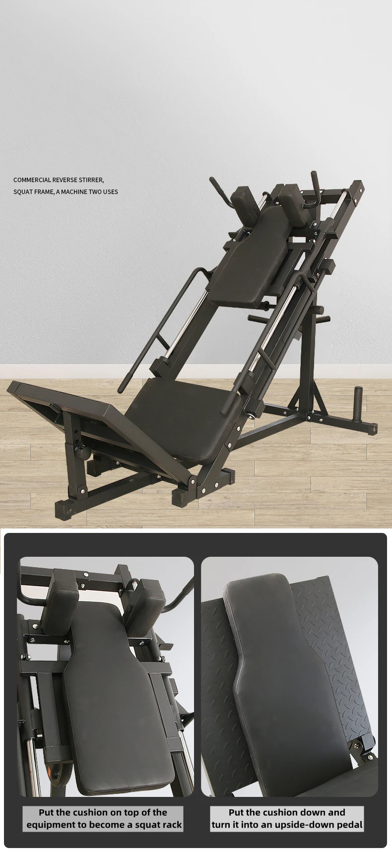 Dual-function Inverted Pedal Machine Leg Strength Trainer Commercial ...