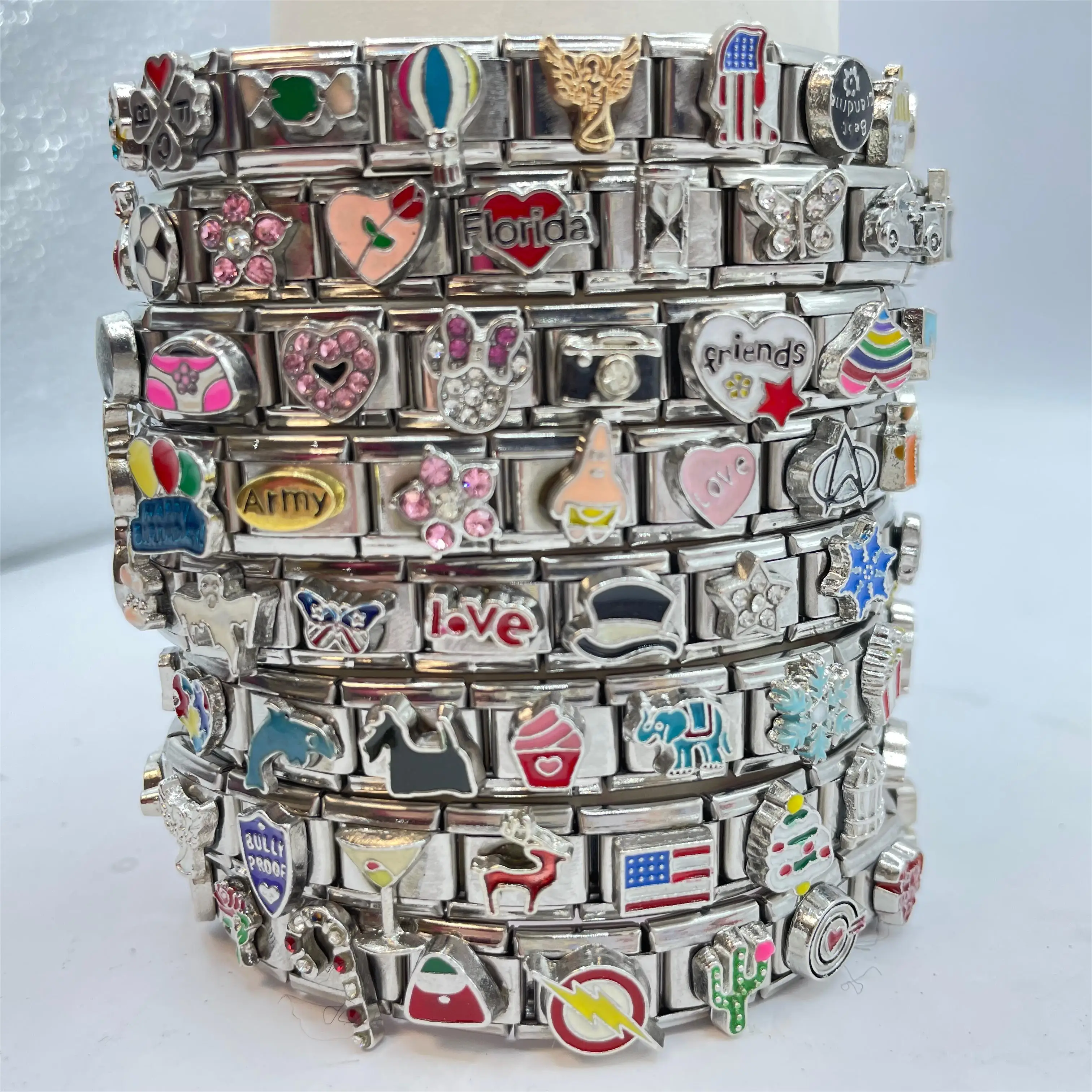 Stainless Steel Italian Charms Bracelet - Durable & Stylish