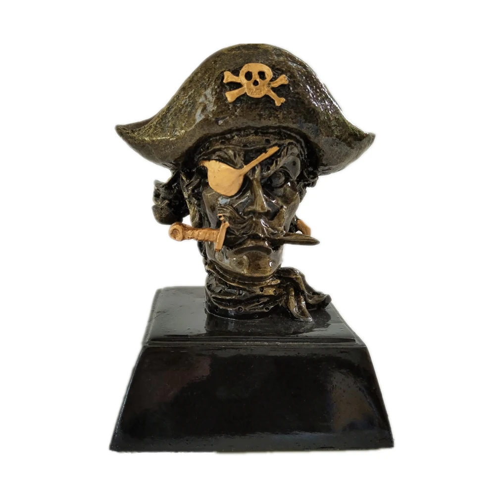 4'' Tall Resin Pirate Sculpture Mascot Trophy Buccaneer Mascot Award ...