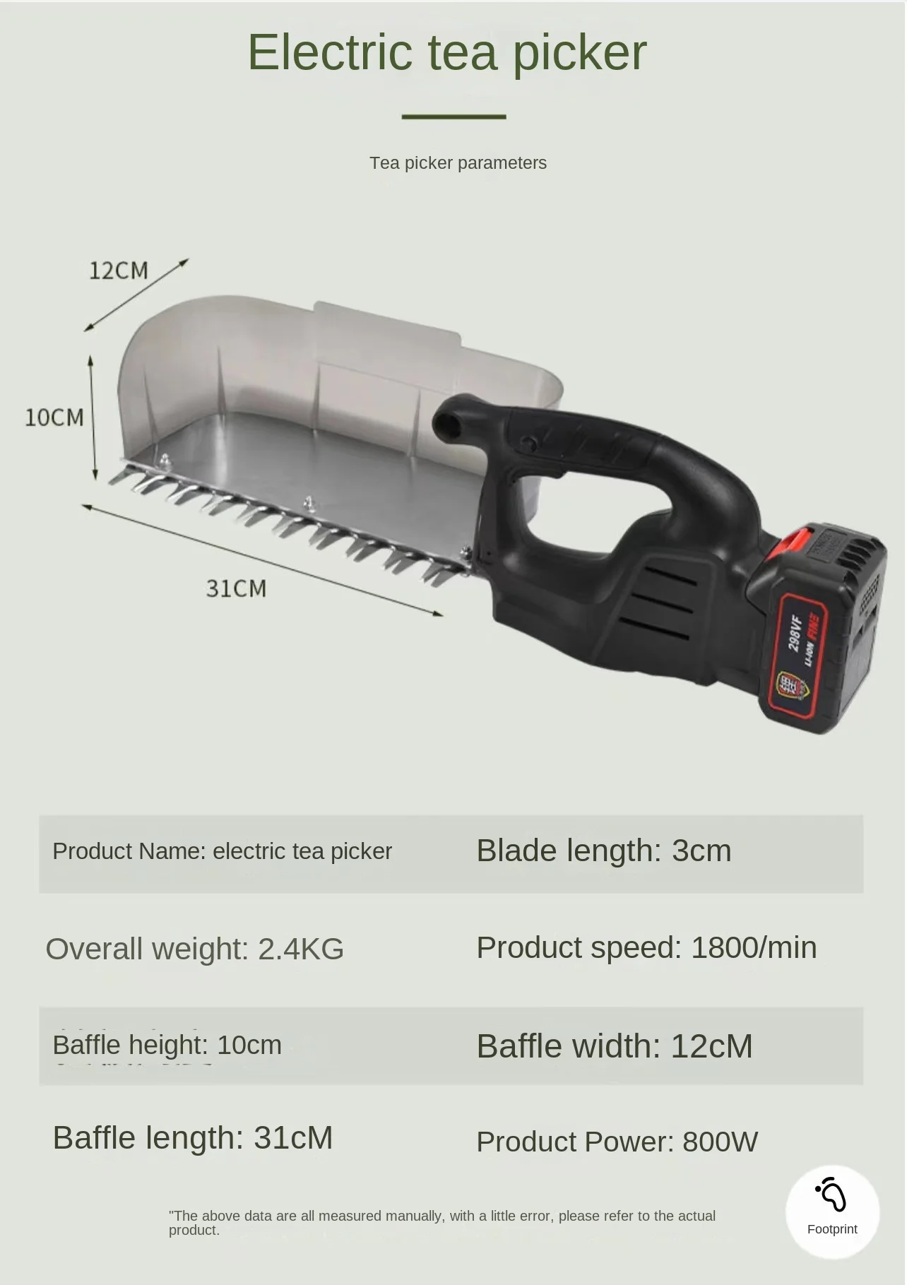 Professional Tea Picking Machine Tea Leaf Picker Customized Lithium ...