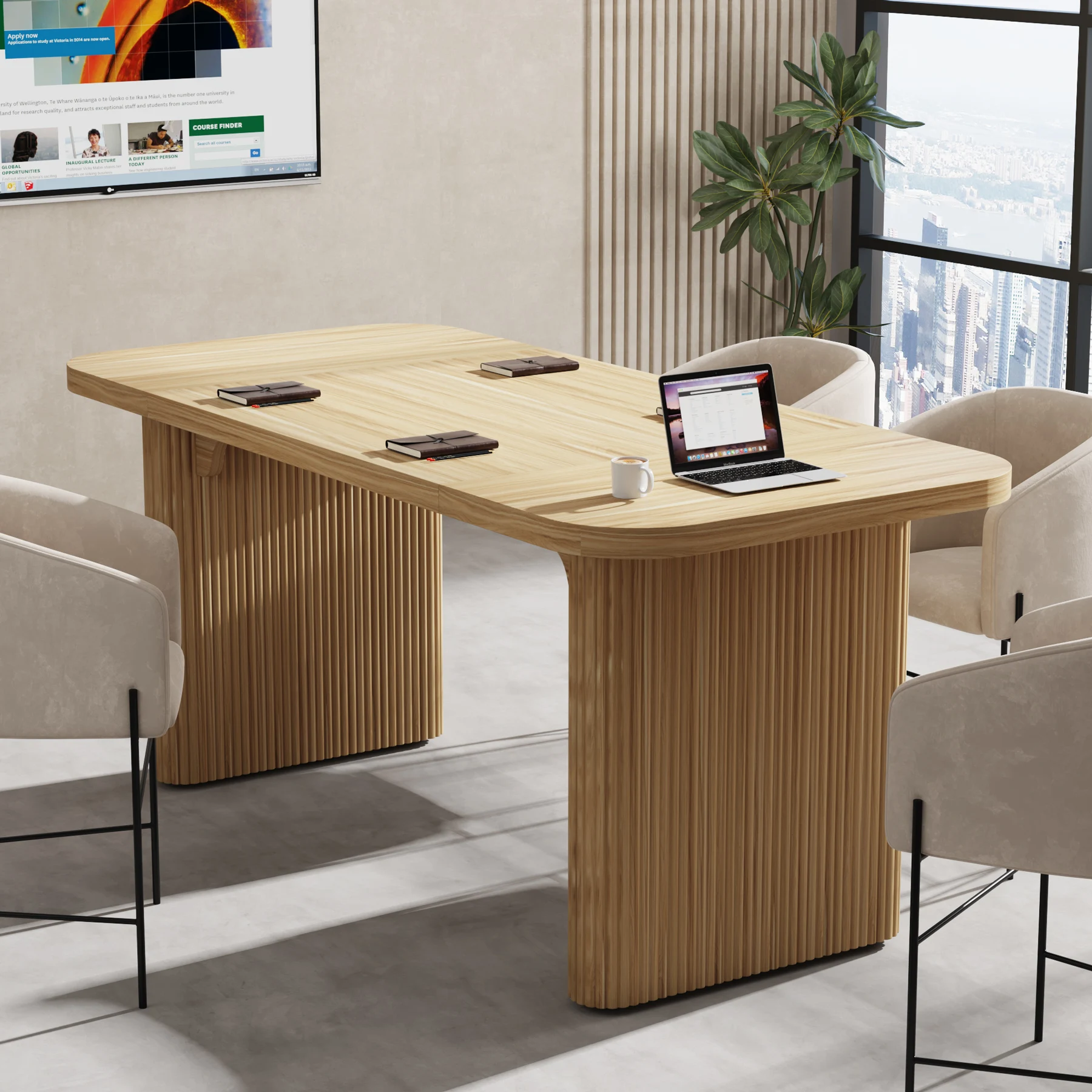 Tribesigns Wood Executive Desk - Modern & Multi-purpose