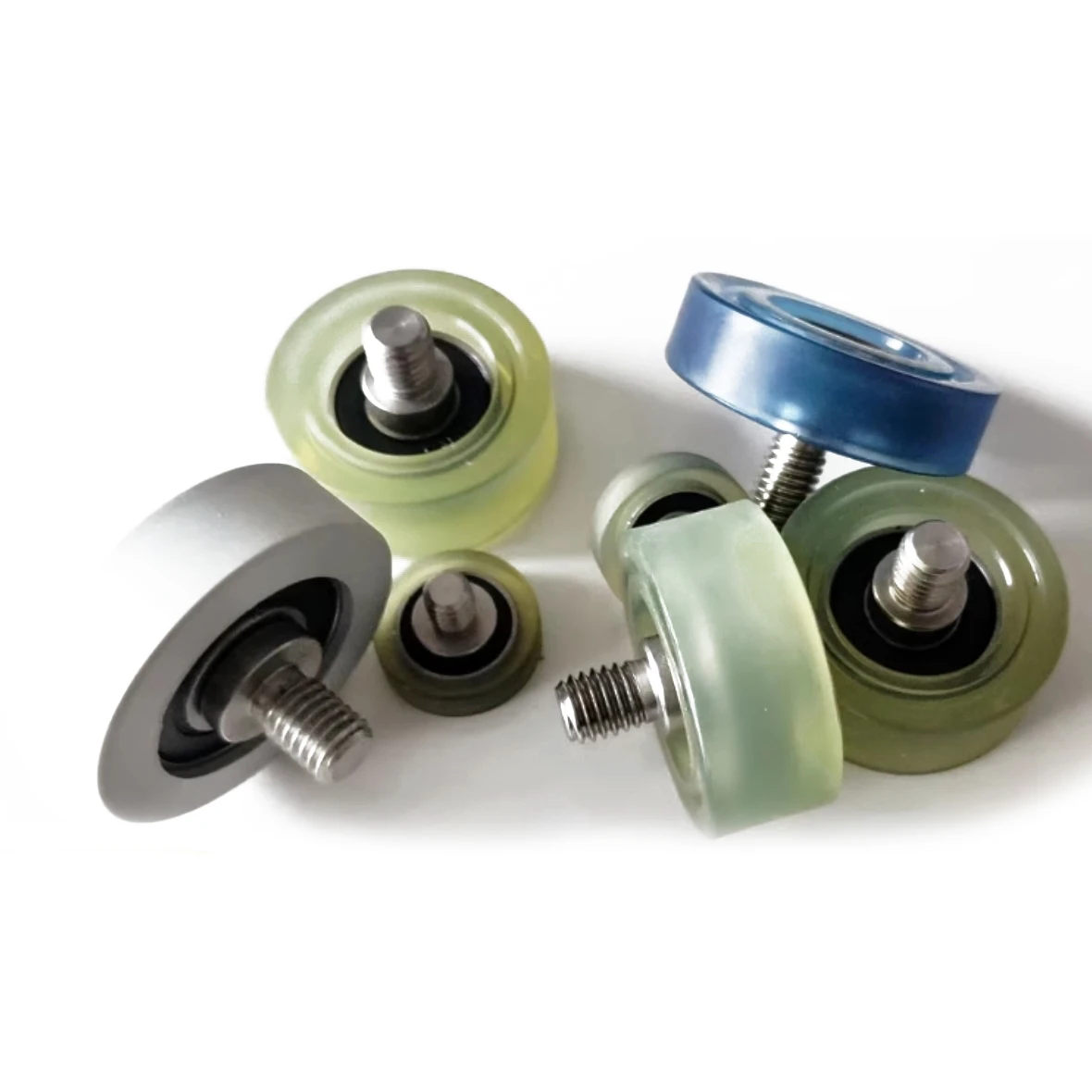 Silent Polyurethane Formed Bearings With Screw Pu Coated Roller Elastic ...