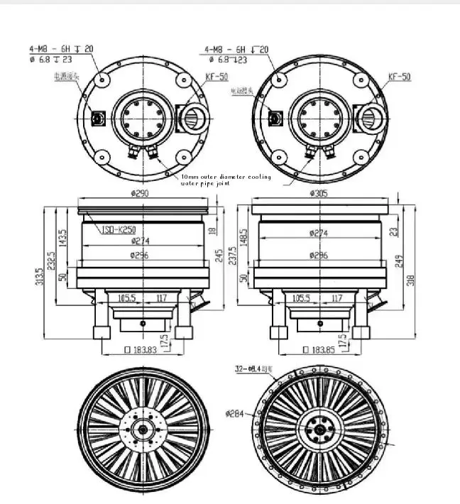 Mechanical Bearing Molecular Pump Ultra-high Vacuum Htfb-2000z Grease ...