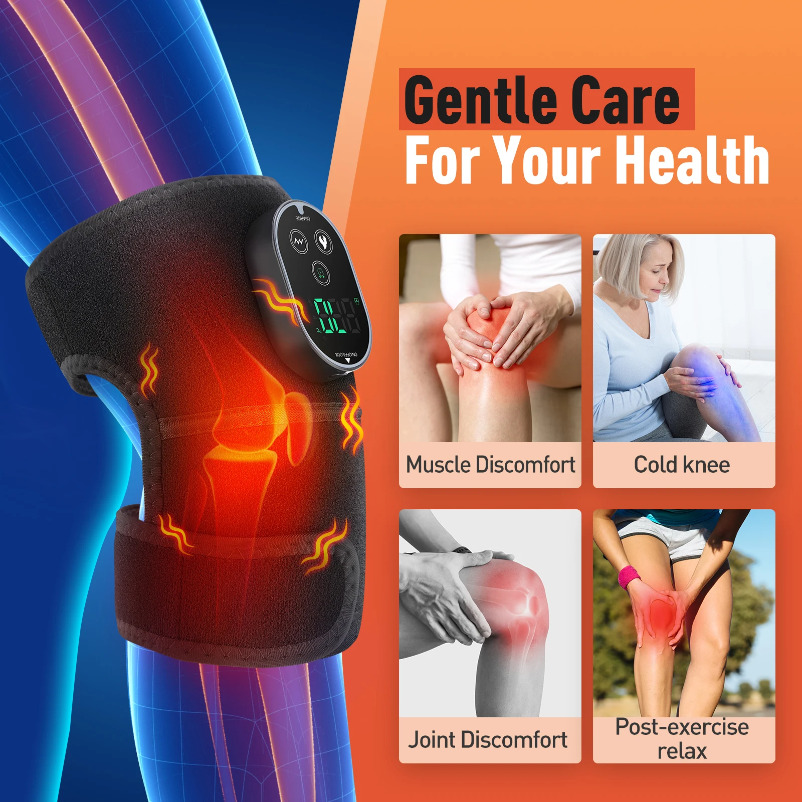 Portable Arthritis Pain Relief - Hot Compress Vibration Pad