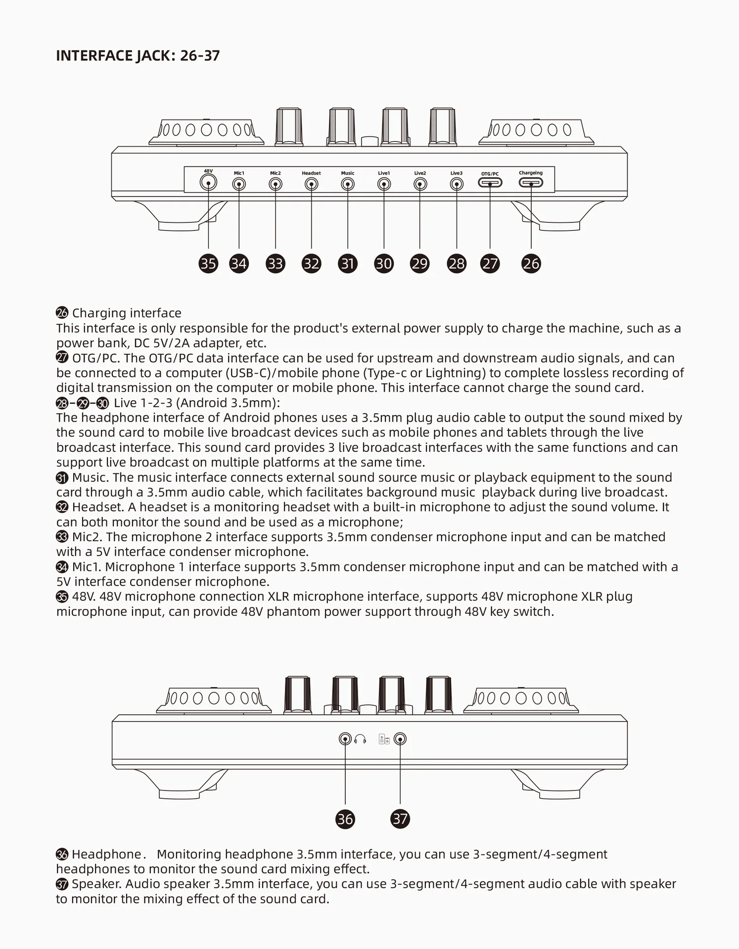 2024 48V Sound Card Full Set for Podcasting & Live Streaming