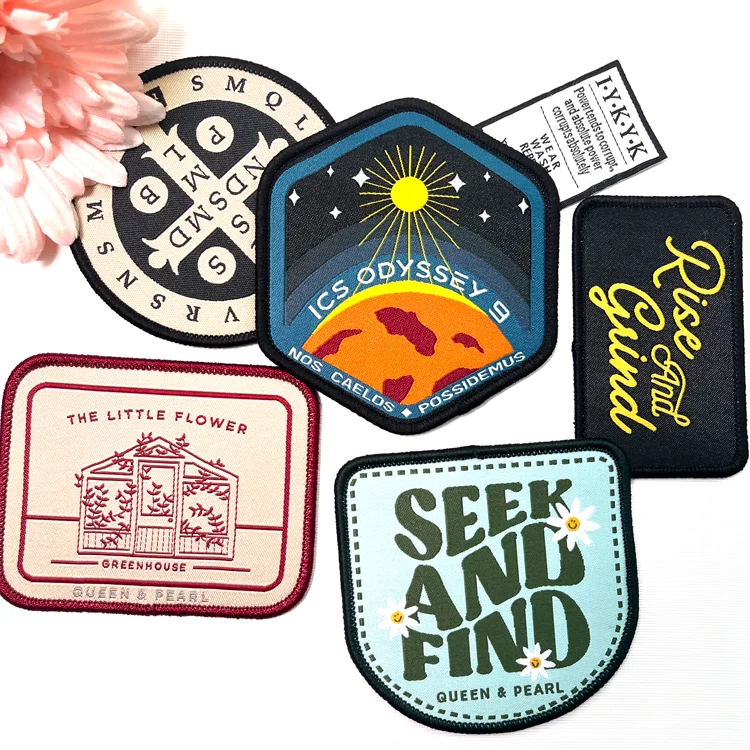 Custom Manufacturer High Quality Logo Text Woven Patches