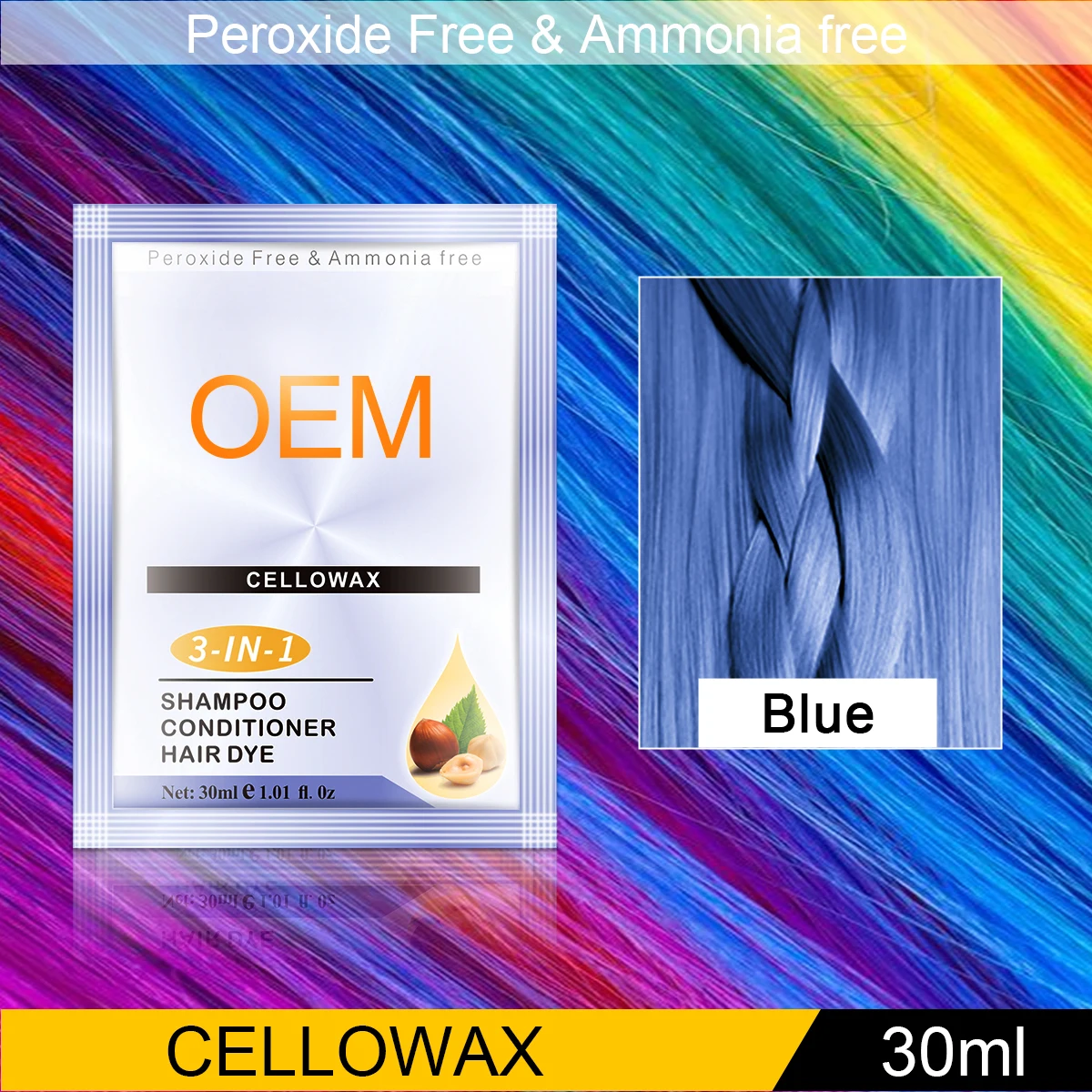 Semi Permanent Hair Color Mask Dyeing Color Kit Hair Color Plus Hair ...