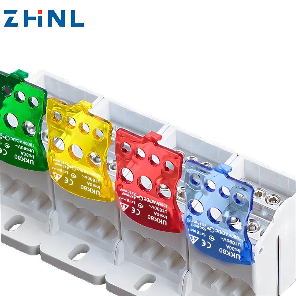 UKK 80A Waterproof Electrical Box Din Rail Terminal Block Junction Box ...