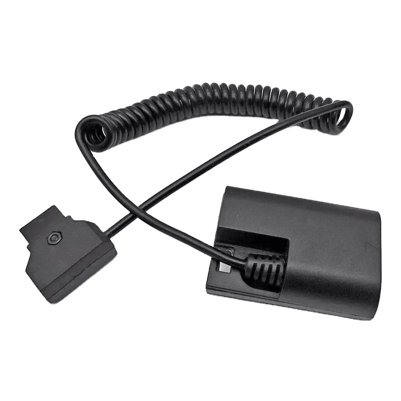LP-E6 Rechargeable Dummy Battery D-Tap Connector Coiled Cable for Canon ...