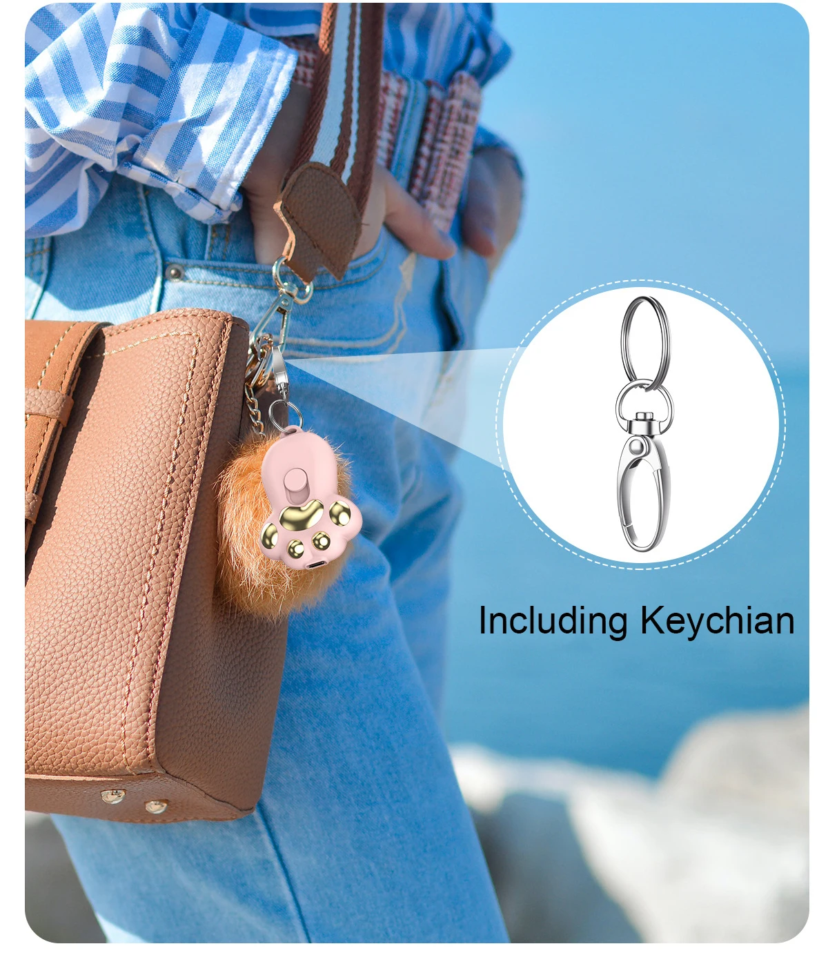 Portable Cat Claw Keychain Fast Charging Power Bank With Charger For ...