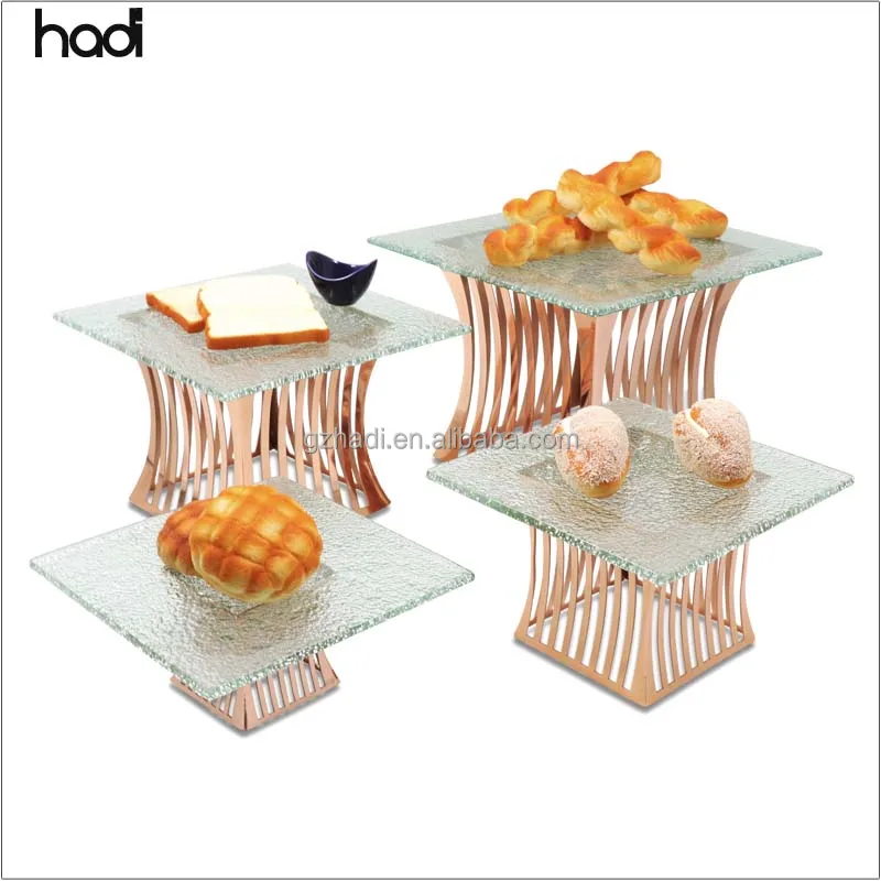 Modern Square Stainless Steel Food Display Rack for Hotels Buffets ...