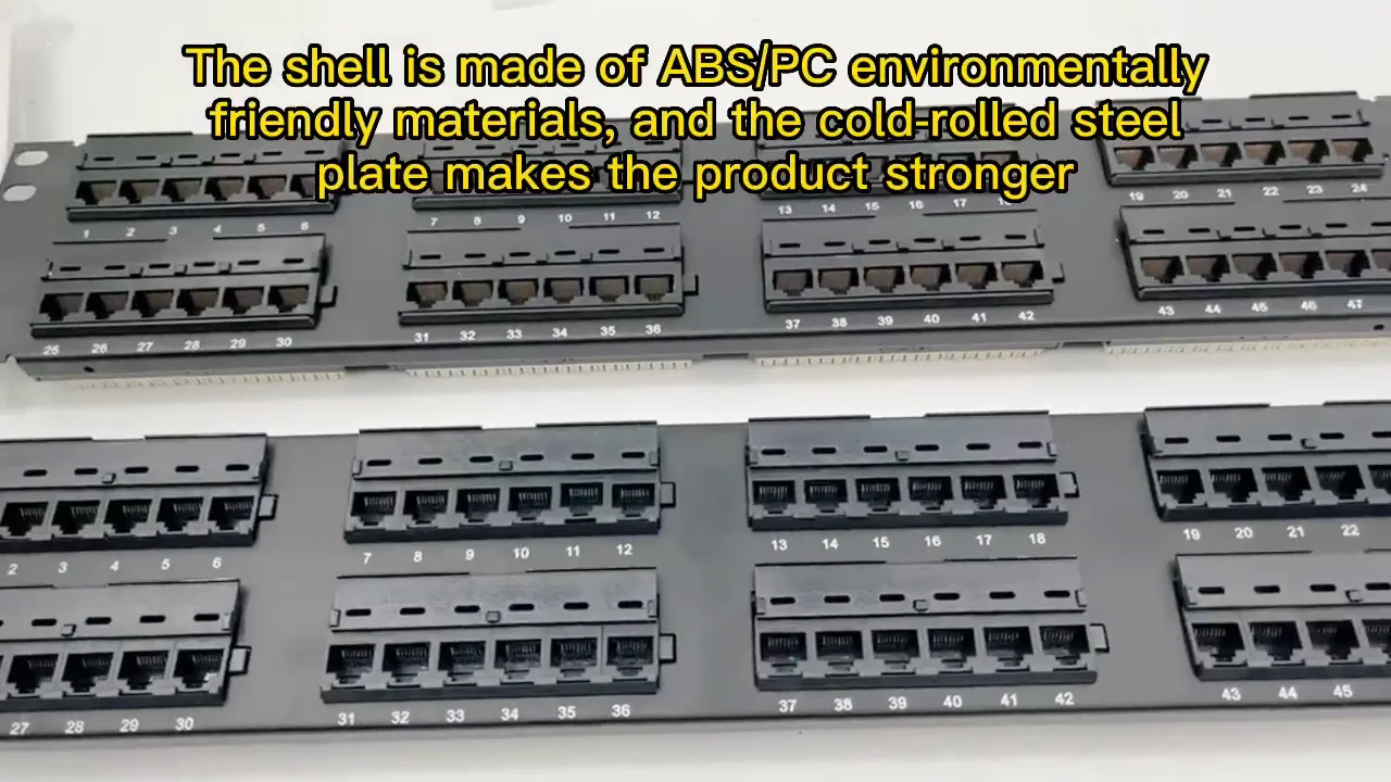 Factory Price Utp 48 Port Cat6 Copper Patch Panel 2u With Double Use ...